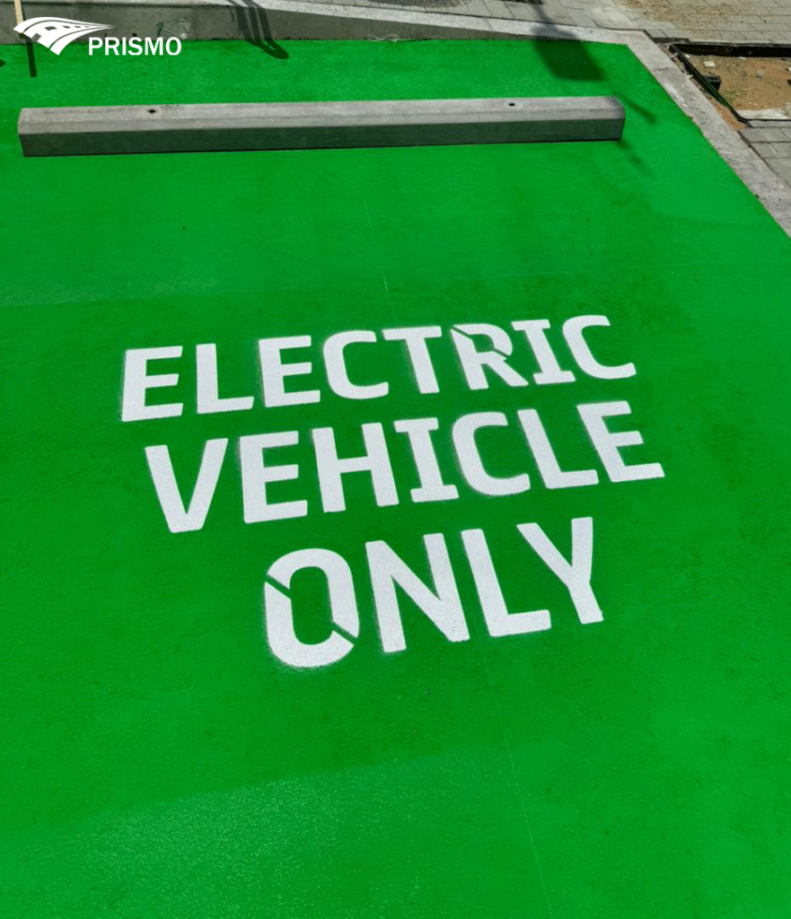Successful Completion of Electric Car Parks Road Marking at Zayed City ...